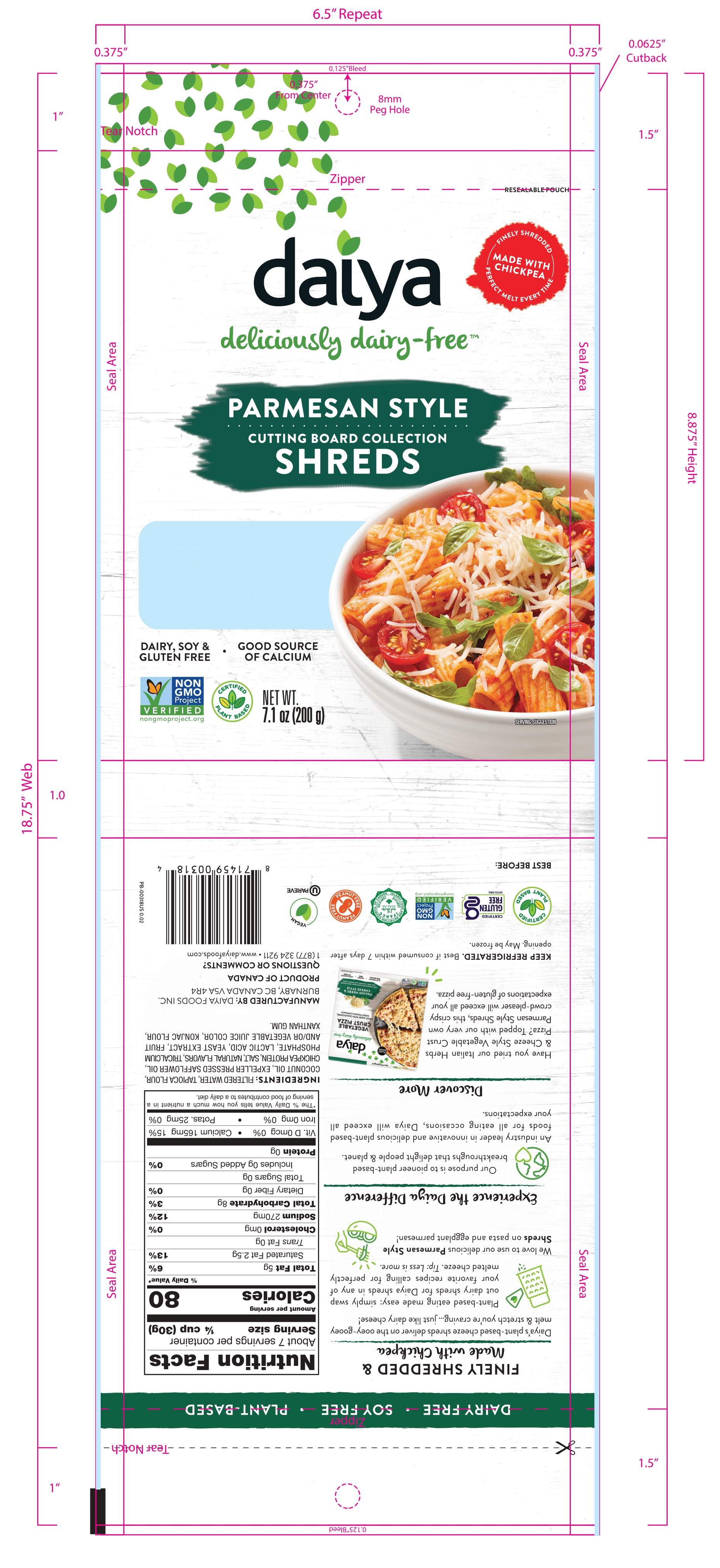 Daiya Foods Cutting Board Parmesan Style Shreds - 3DFU01-144831 - Grovara Daiya Foods Cutting Board Parmesan Style Shreds - 3DFU01-144831 - Grovara